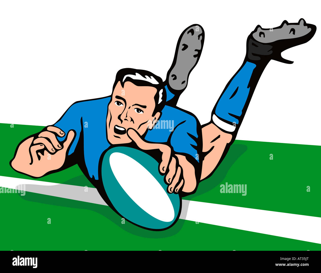 Rugby league try celebrating hi-res stock photography and images - Alamy