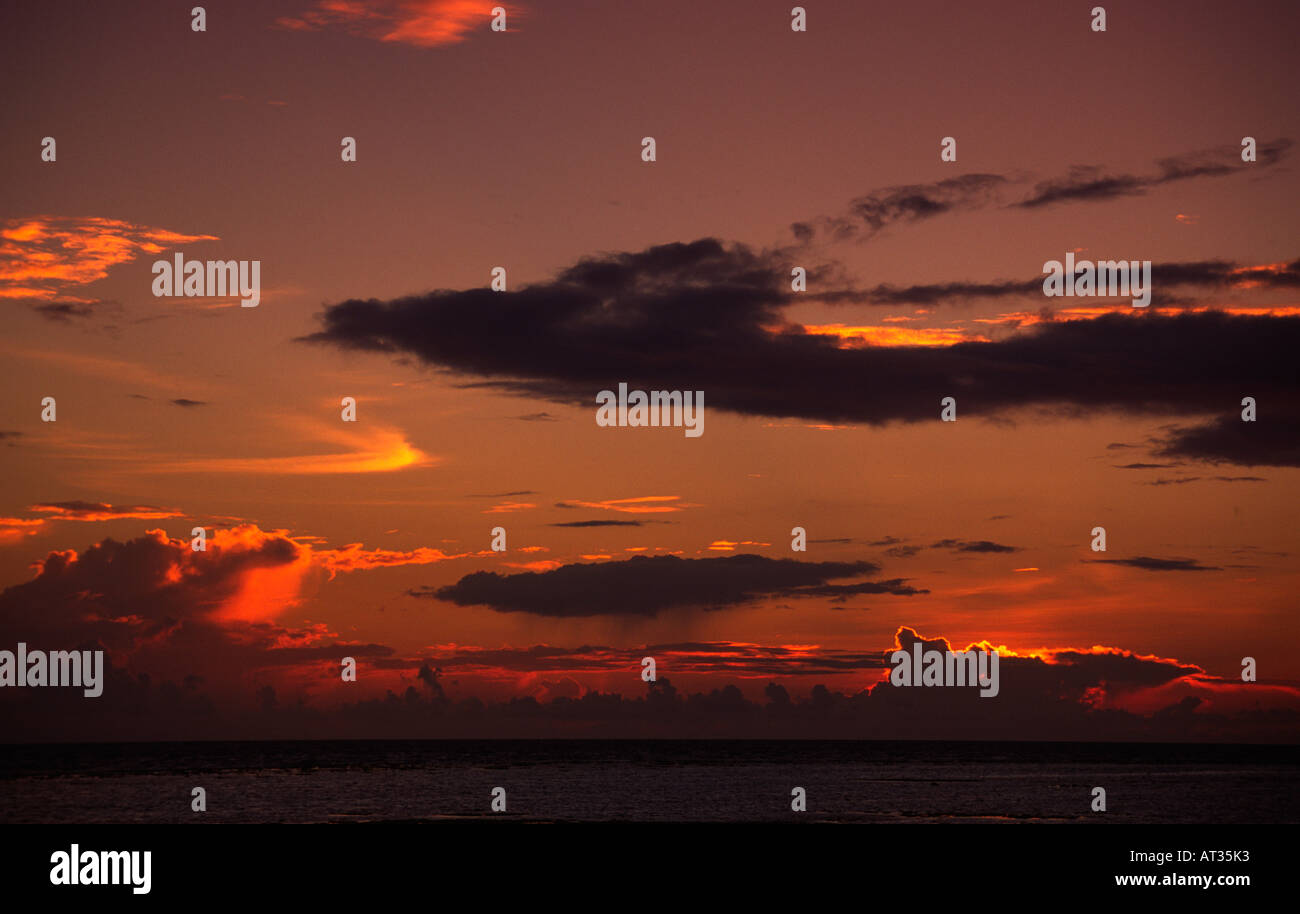 Sunset in the Maldives Stock Photo - Alamy