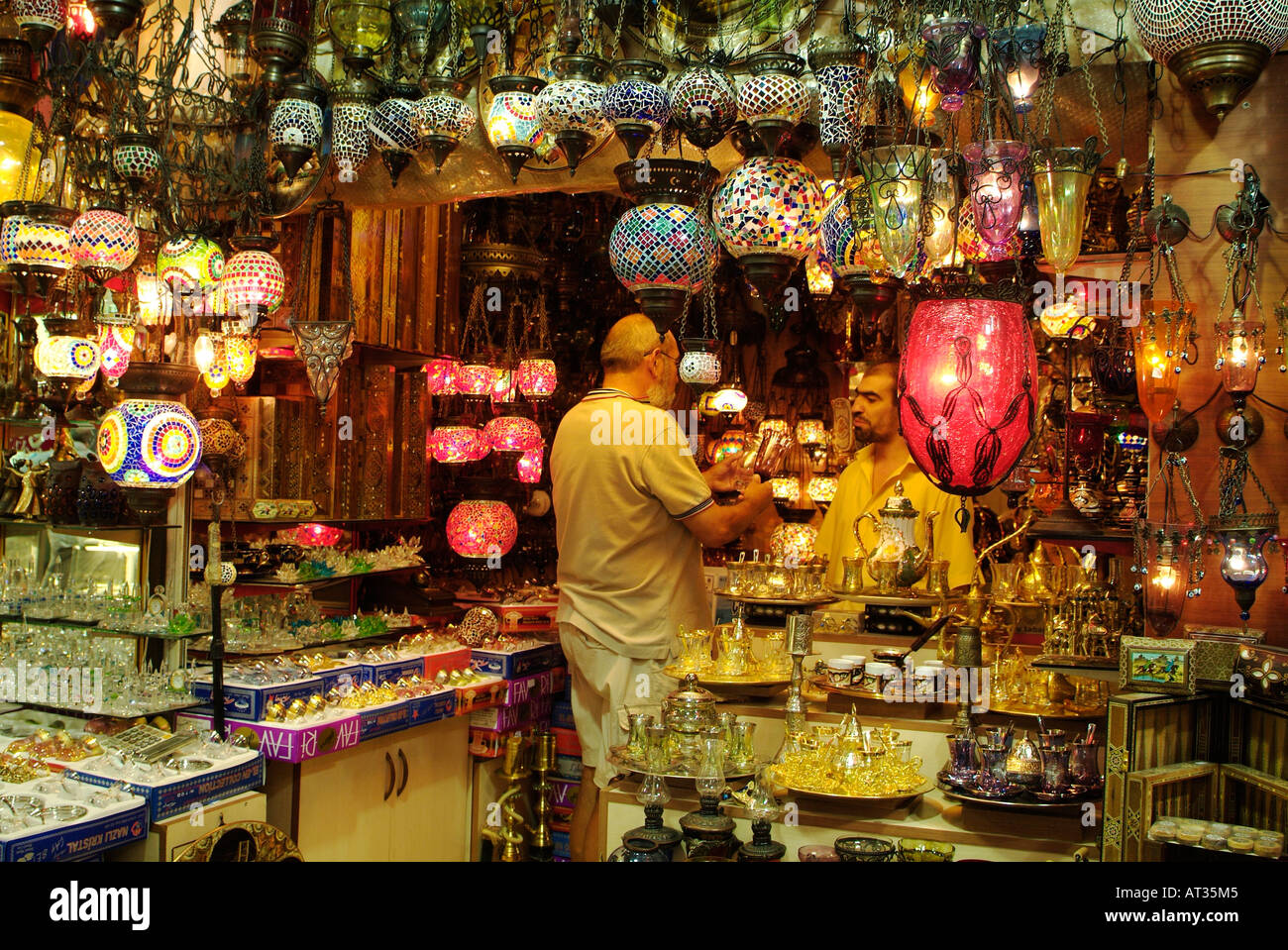 Lamps shop at Grand Bazaar in Istanbul, Turkey Stock Photo - Alamy