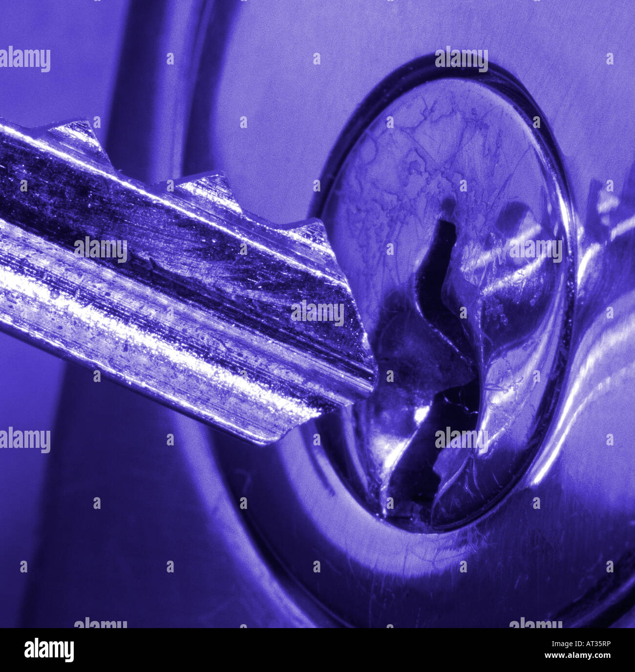A door lock and key Stock Photo - Alamy