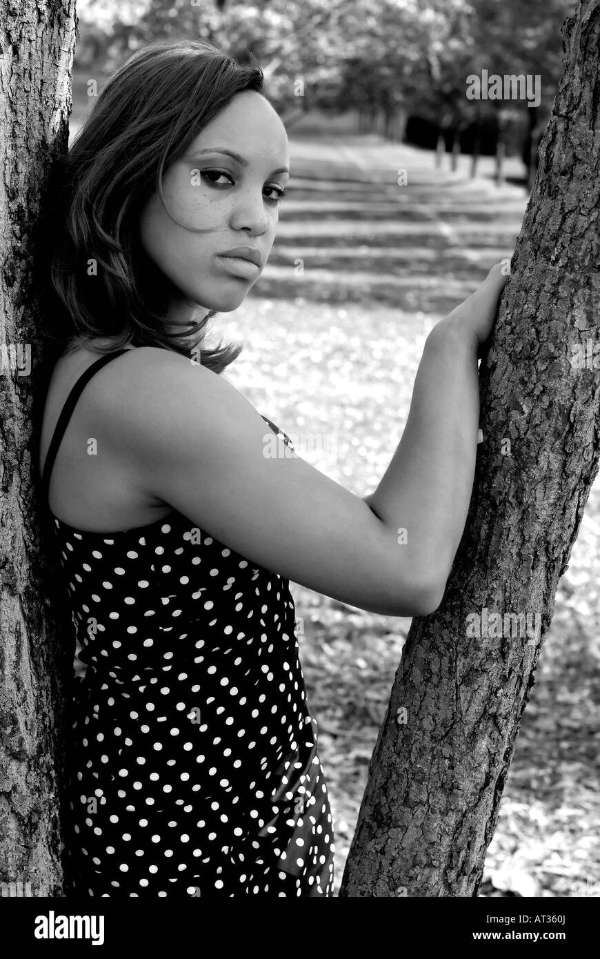 Fashion model with attitude posing outside Stock Photo - Alamy