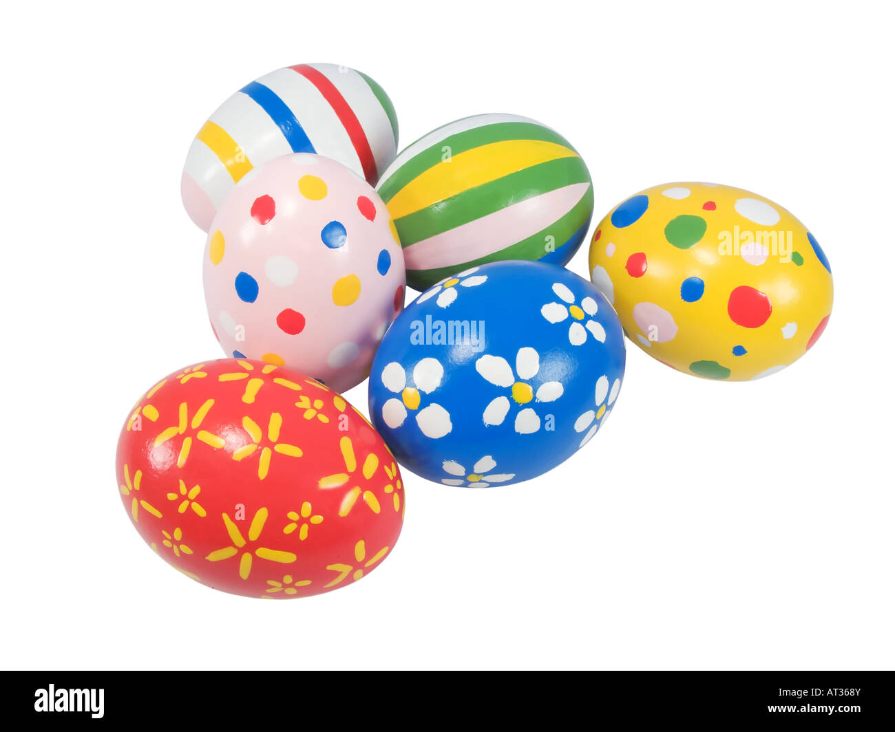 Real hand painted Easter eggs Stock Photo - Alamy