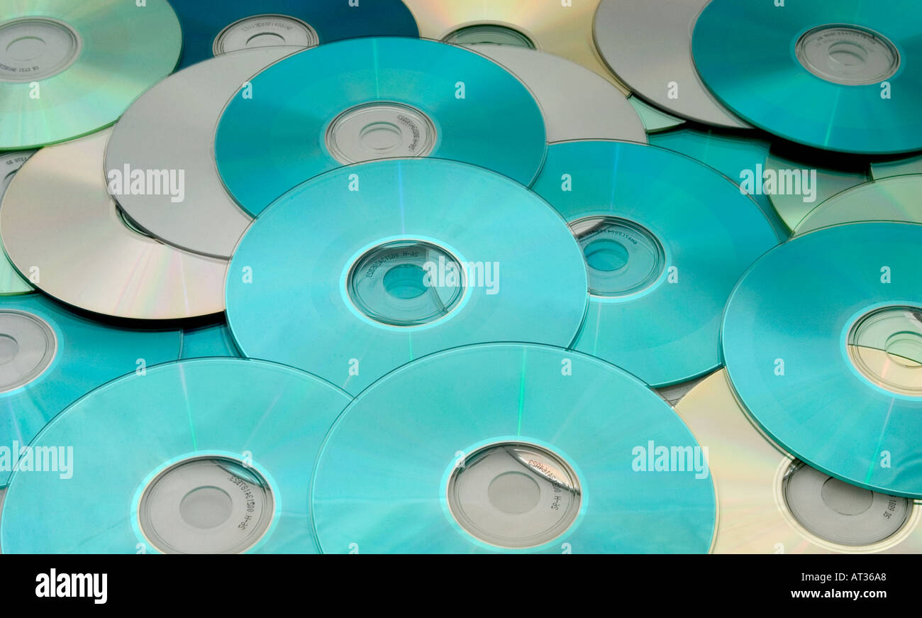 collection of compact discs Stock Photo - Alamy