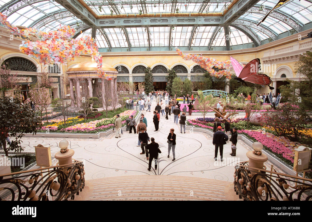 Conservatory and Botanical Garden inside Bellagio Hotel Las Vegas Nevada USA Stock Photo - Alamy