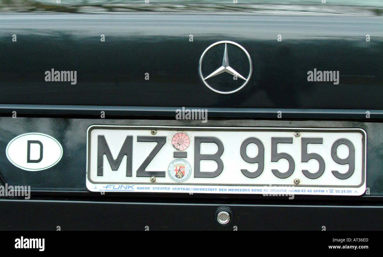 German Car Registration License Plate Stock Photos & German Car ...