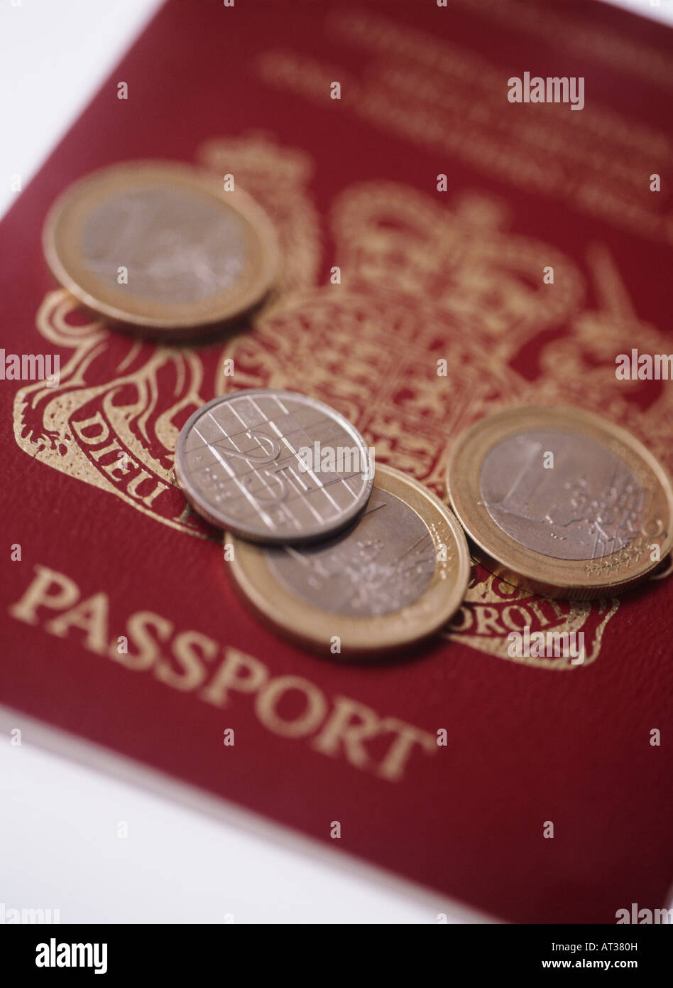 A passport and money Stock Photo - Alamy