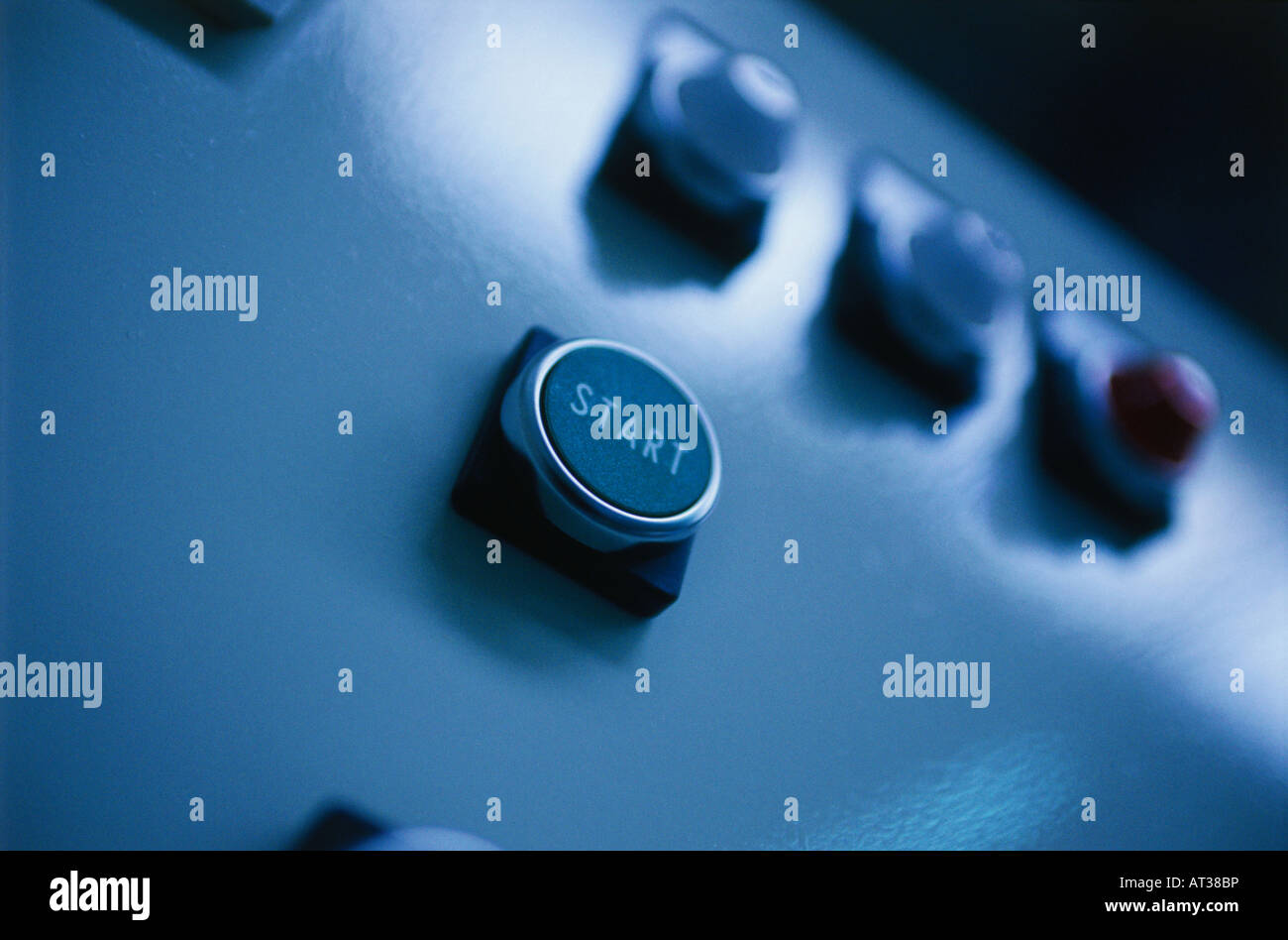A start button on a machine Stock Photo - Alamy