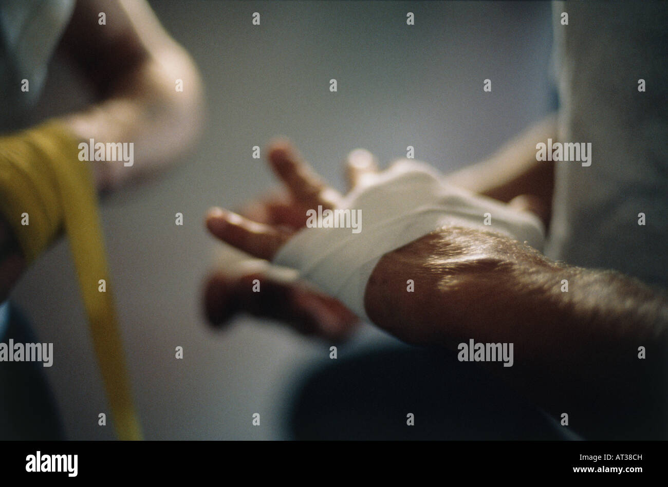 Taping hands hi-res stock photography and images - Alamy