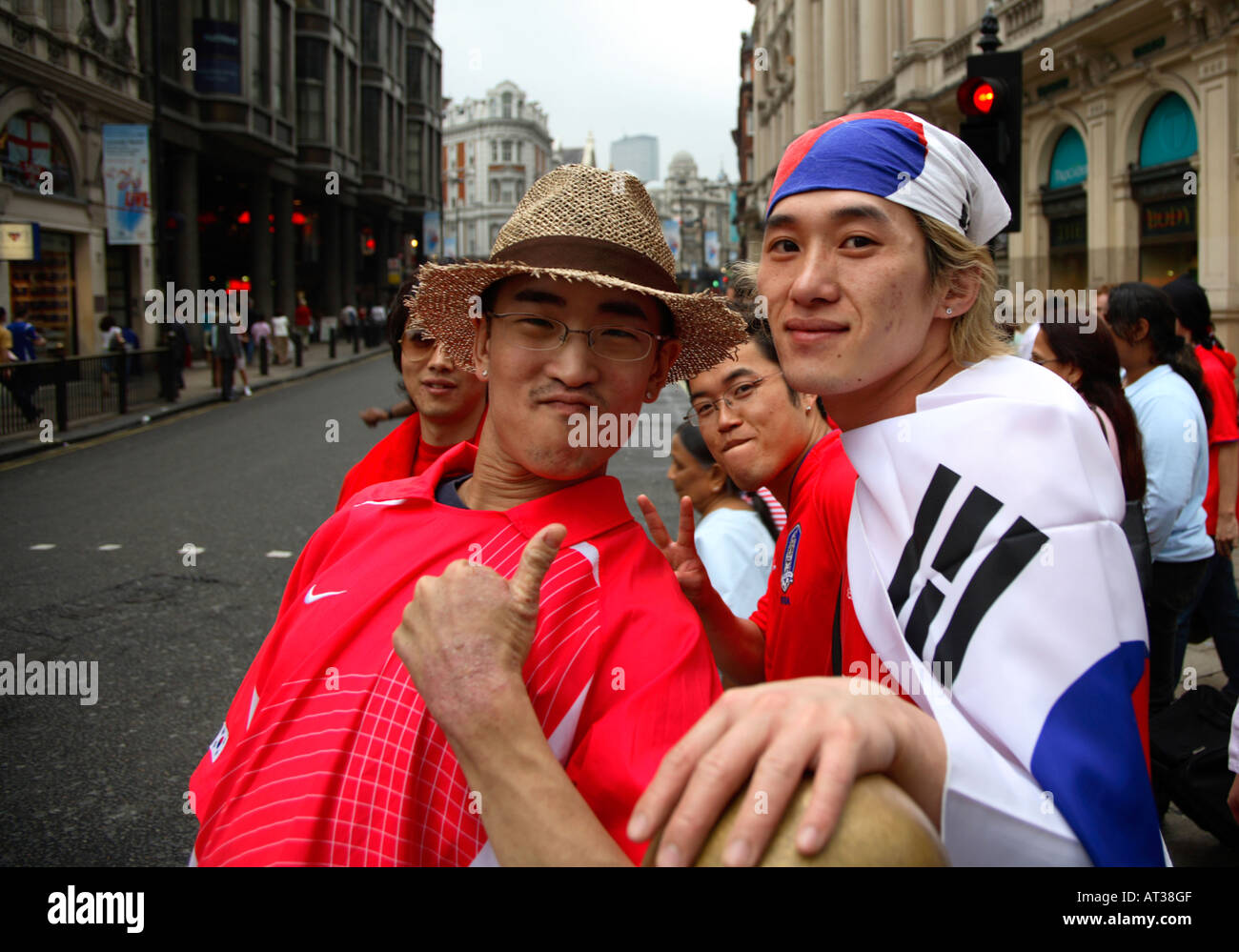 Korean fans flag hi-res stock photography and images - Alamy