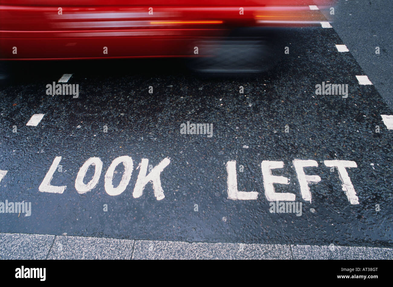 A LOOK LEFT sign Stock Photo - Alamy