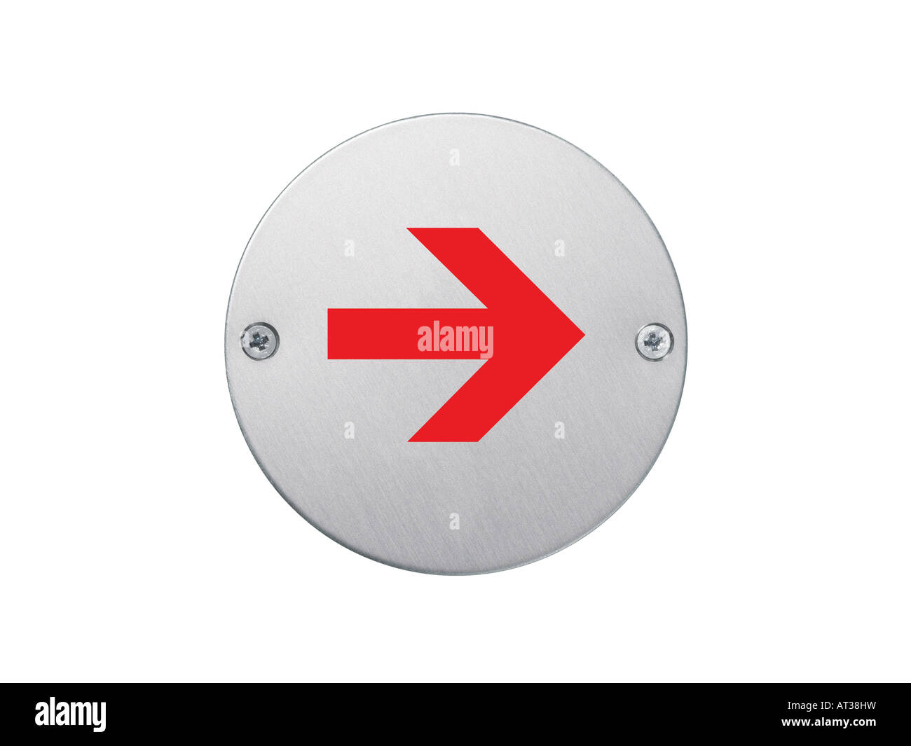 A red arrow sign pointing right Stock Photo - Alamy