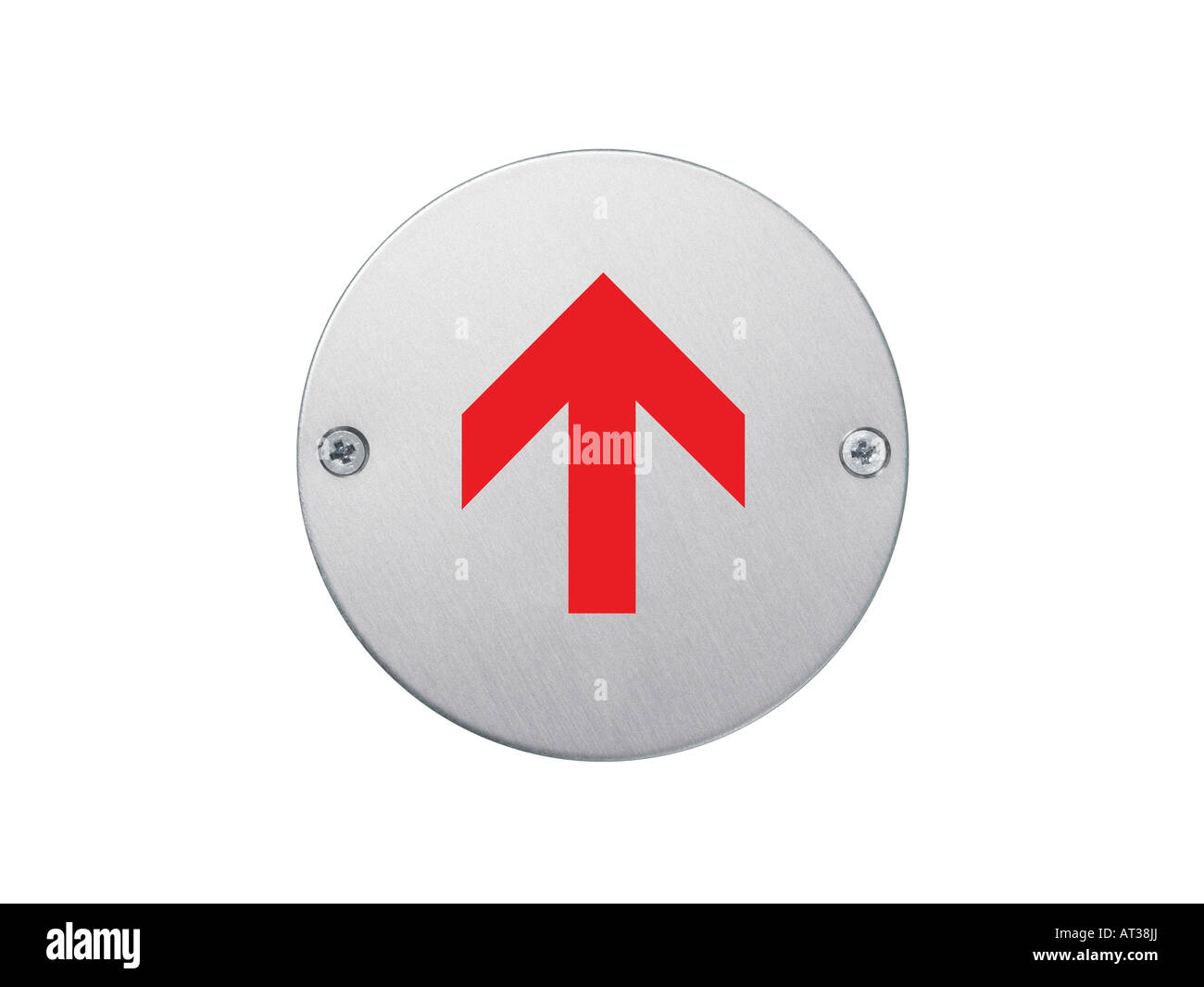A red arrow sign pointing up Stock Photo - Alamy