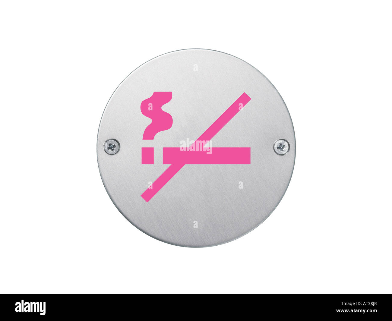 A pink no smoking sign Stock Photo - Alamy