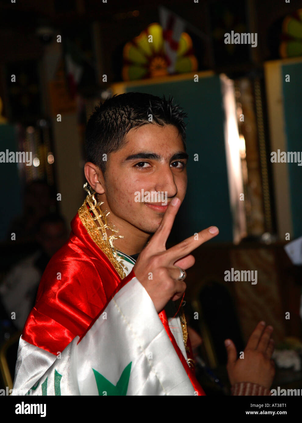 Saudi Arabian fan poses after draw vs Tunisia in 2006 World Cup ...