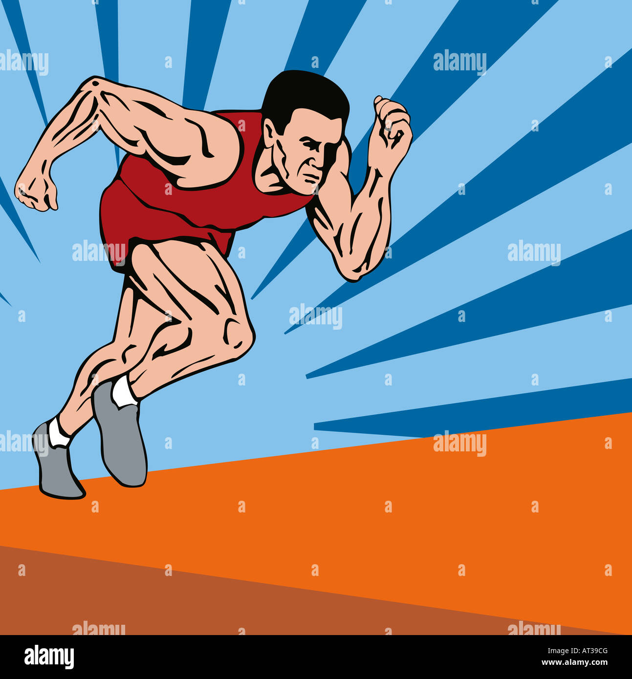track and field sprinter running Stock Photo - Alamy