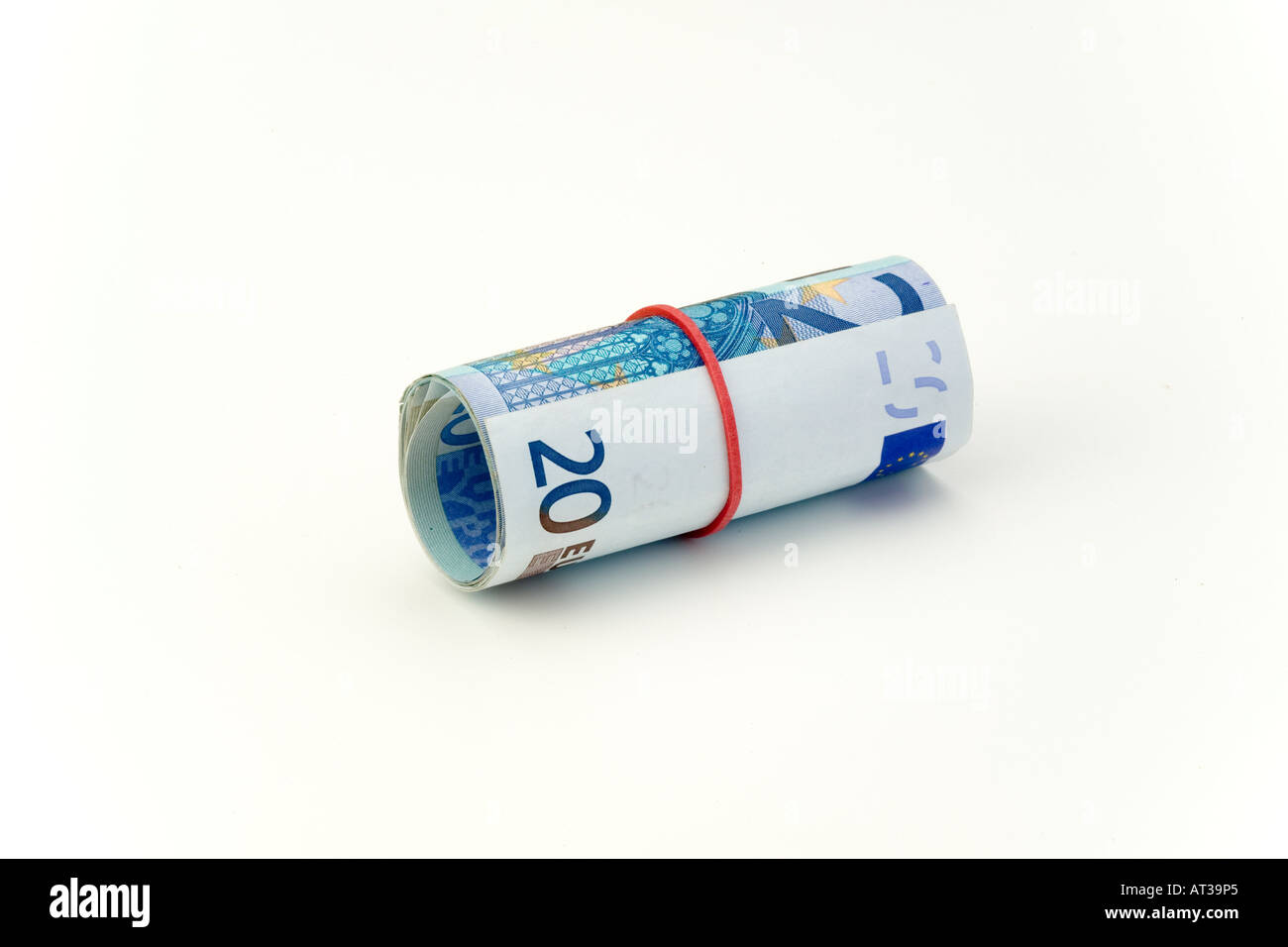 Roll of 20 euro bank notes Stock Photo - Alamy