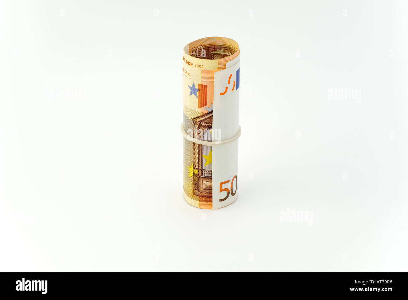 Roll of 50 euro bank notes Stock Photo - Alamy