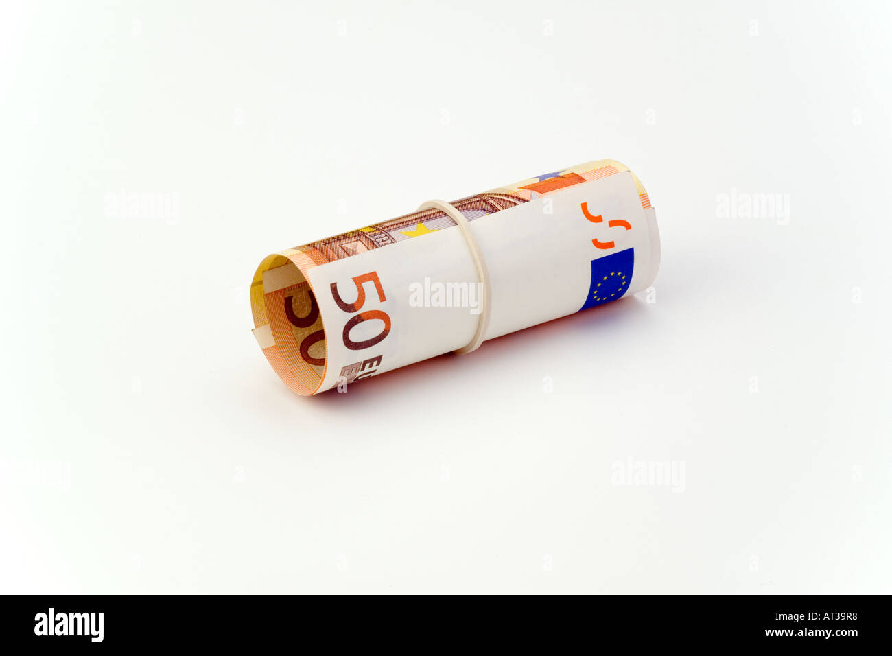 Roll of 50 euro bank notes Stock Photo - Alamy