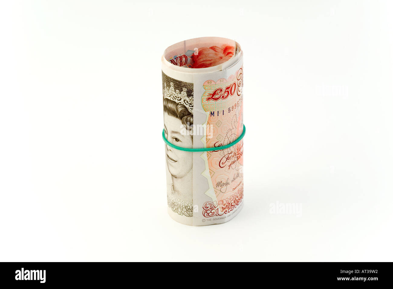 British currency Banknotes £10 roll UK Stock Photo - Alamy