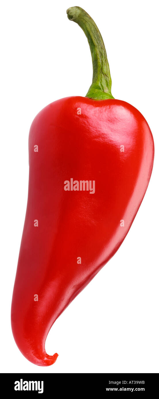 SINGLE RED CHILLI CUT OUT Stock Photo - Alamy