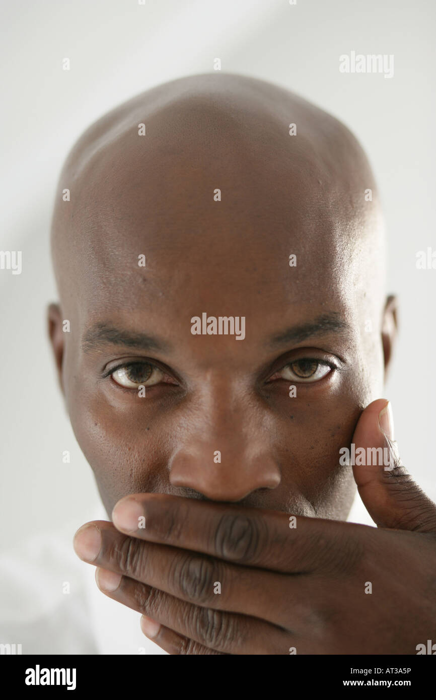 Hand over mouth close up adult hi-res stock photography and images - Alamy