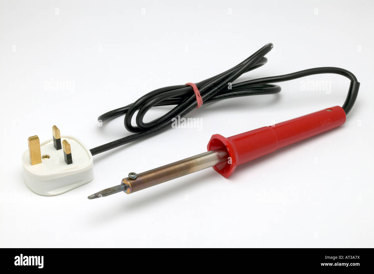 Electric Soldering Iron fitted with UK plug Stock Photo - Alamy