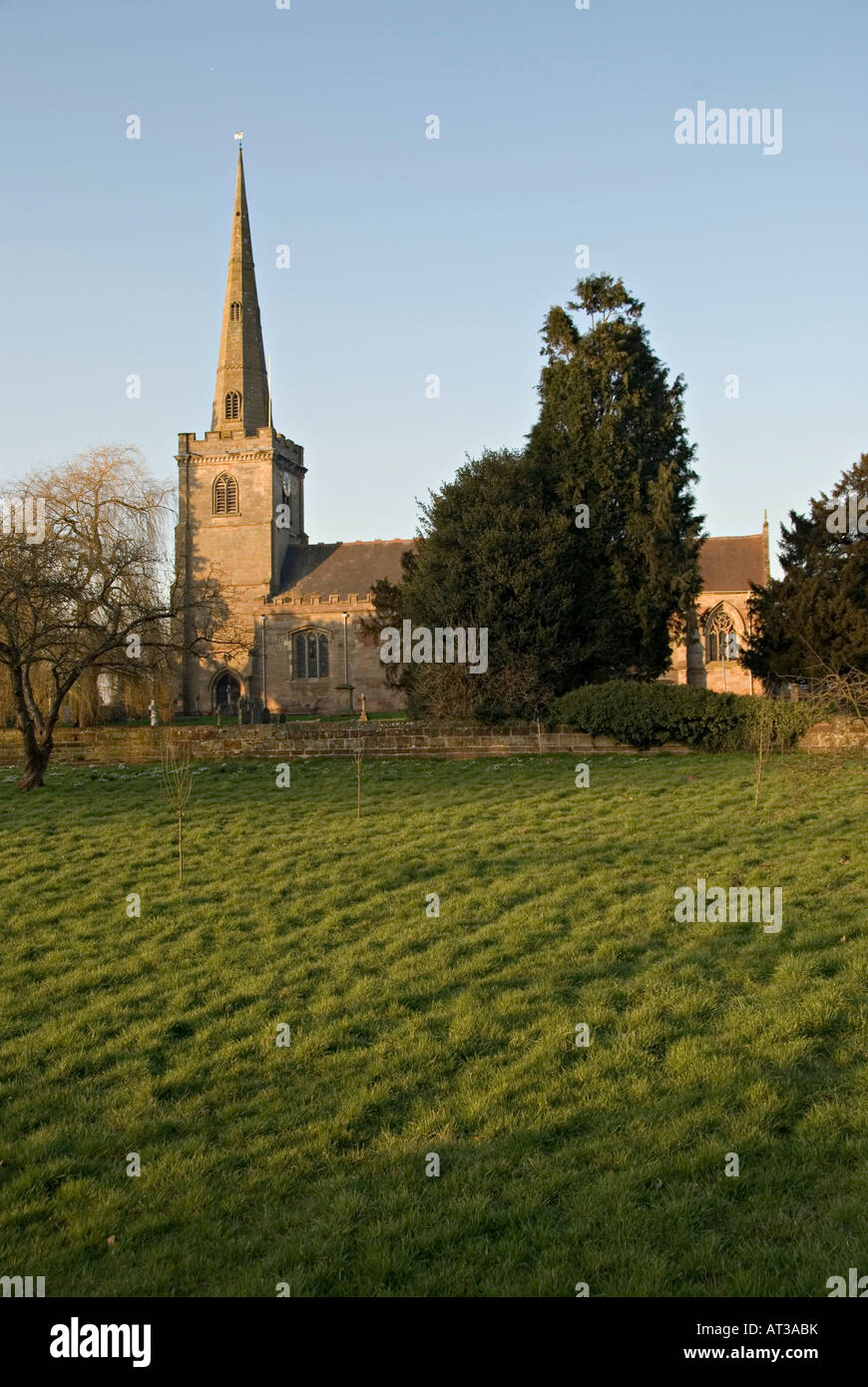 St Cassian's Church, Chaddesley Corbett, Worcestershire, UK. The nave ...