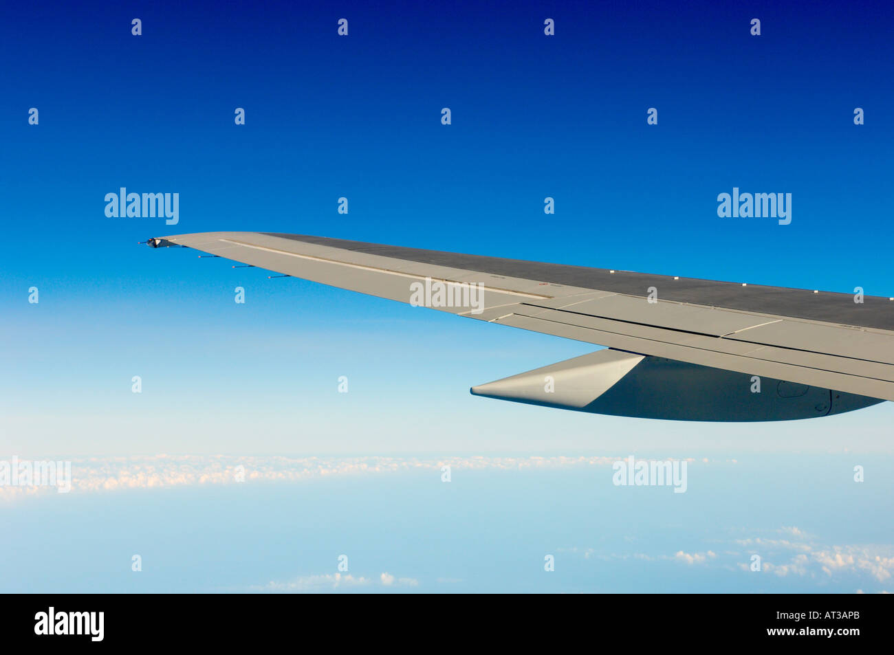 Aircraft Wing in flight Stock Photo - Alamy