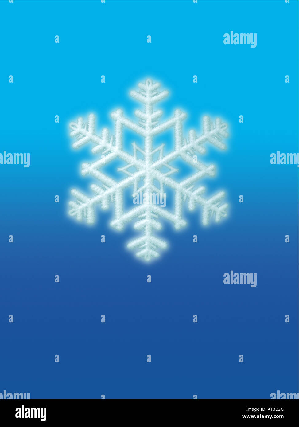 A single blue snowflake Stock Photo - Alamy