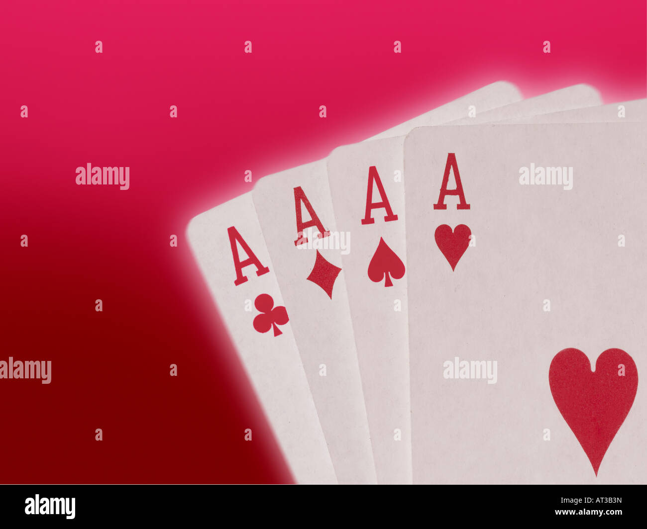 Four red aces, close up Stock Photo - Alamy