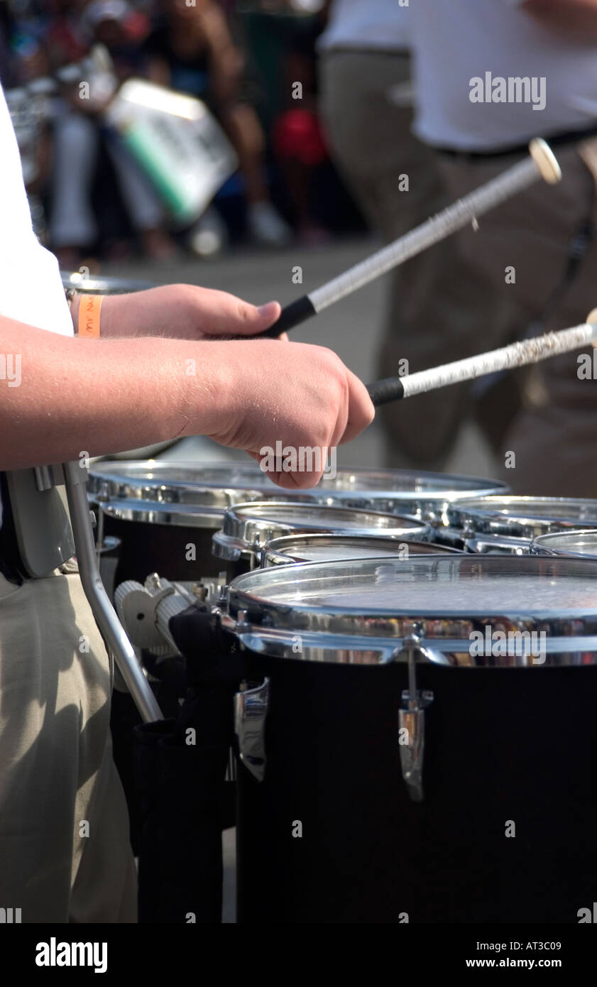 Drummers marching in parade Stock Photo - Alamy