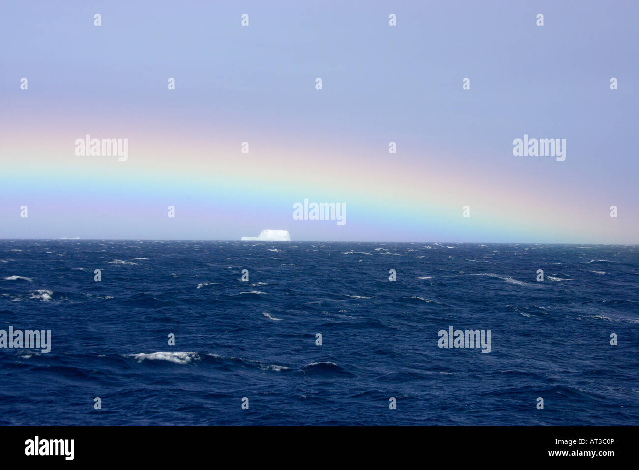 Rainbow over Icebergs in Antarctica Stock Photo - Alamy