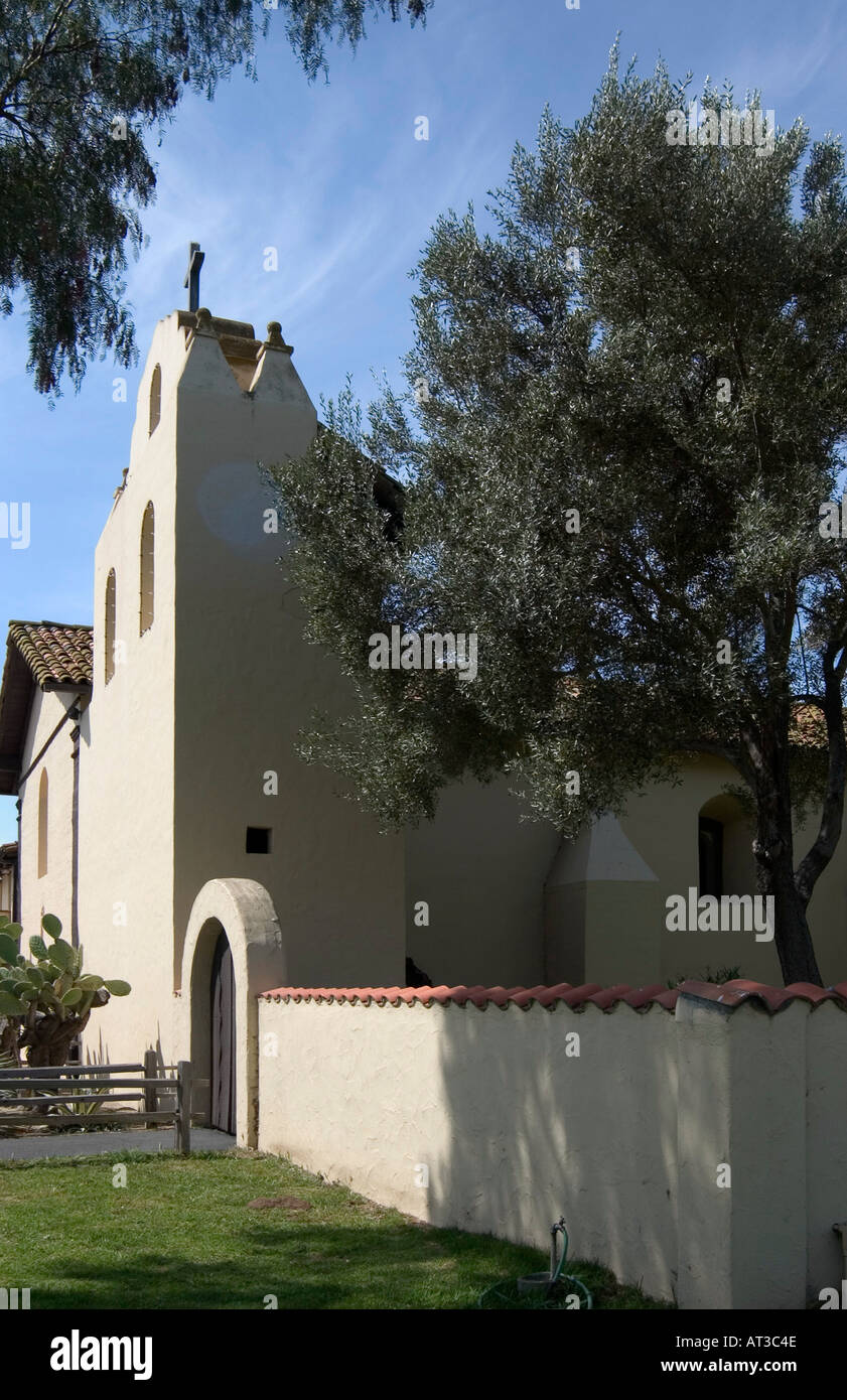 Santa Ines Spanish Mission still operating in Solvang California Stock ...