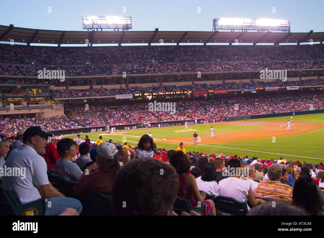 night baseball game Stock Photo - Alamy