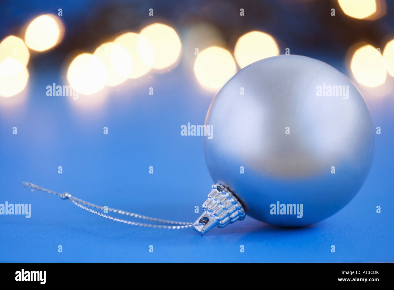 A single silver bauble Stock Photo - Alamy