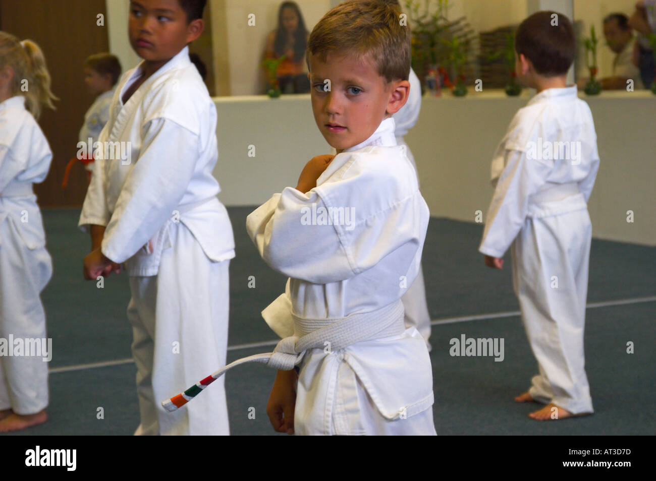 karate boy in class Stock Photo - Alamy