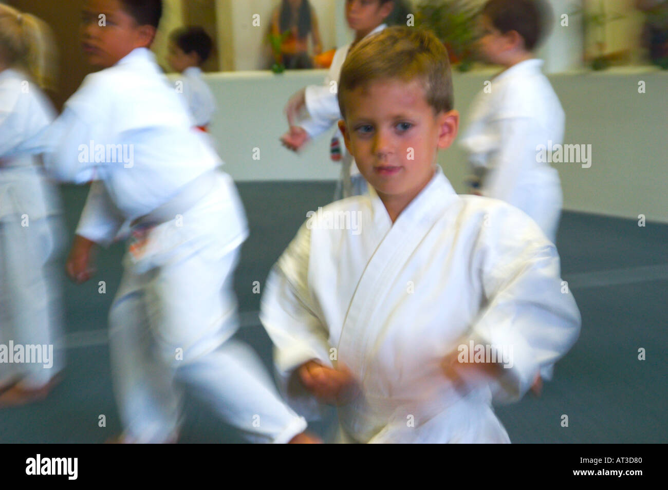 karate boy in class Stock Photo - Alamy