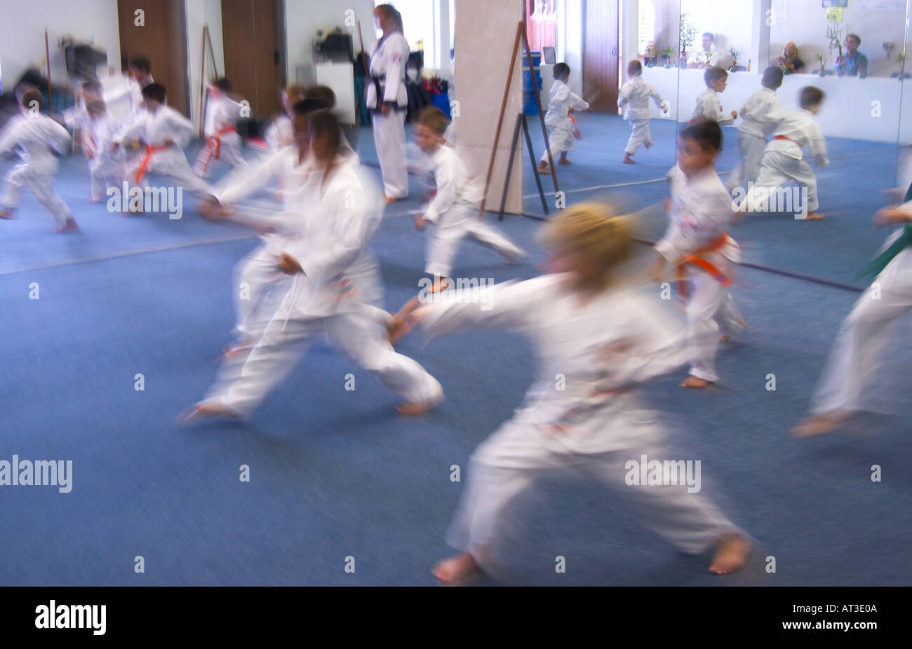 karate class Stock Photo - Alamy