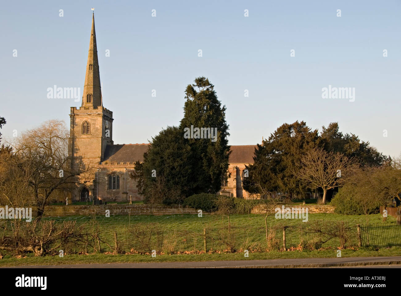 St Cassian's Church, Chaddesley Corbett, Worcestershire, UK. The nave ...