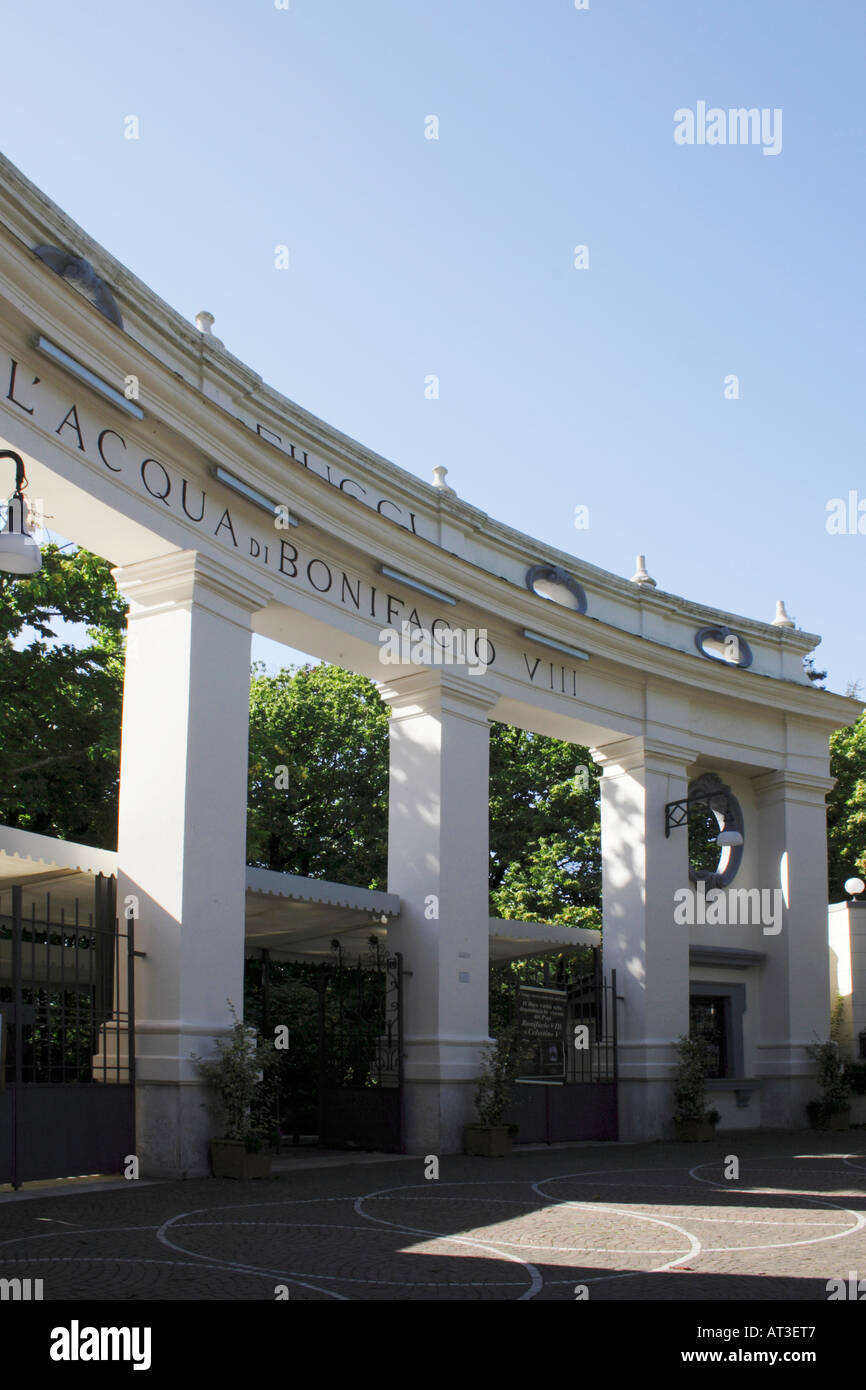 Fonte Bonifacio VIII, health spa entrance, Fiuggi, Italy Stock Photo ...