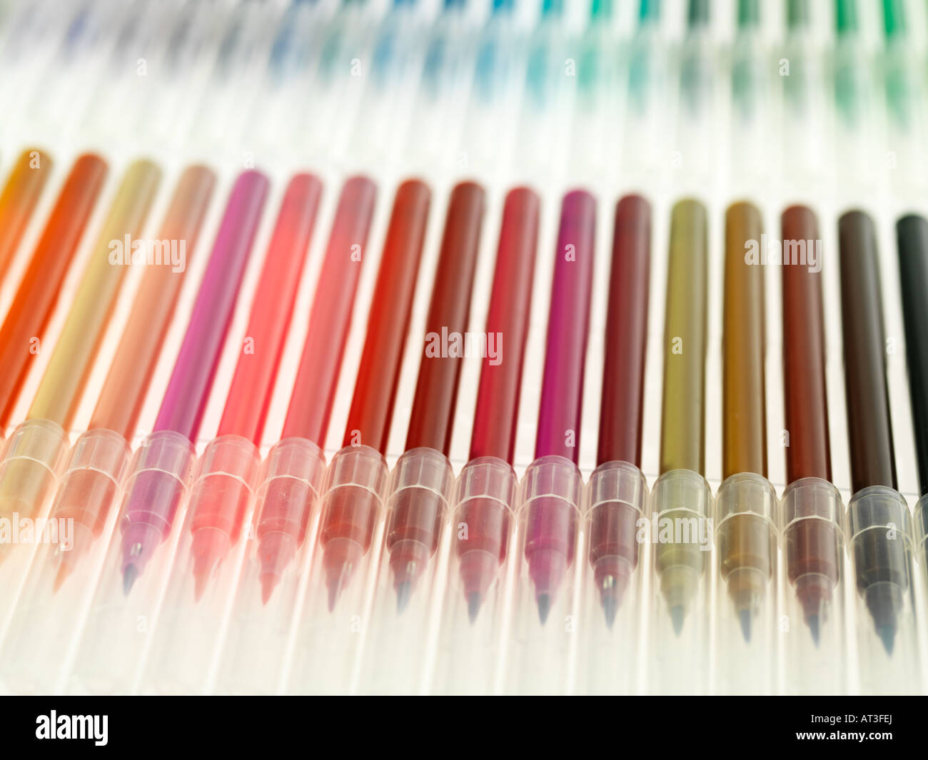 A selection of coloured pens Stock Photo - Alamy