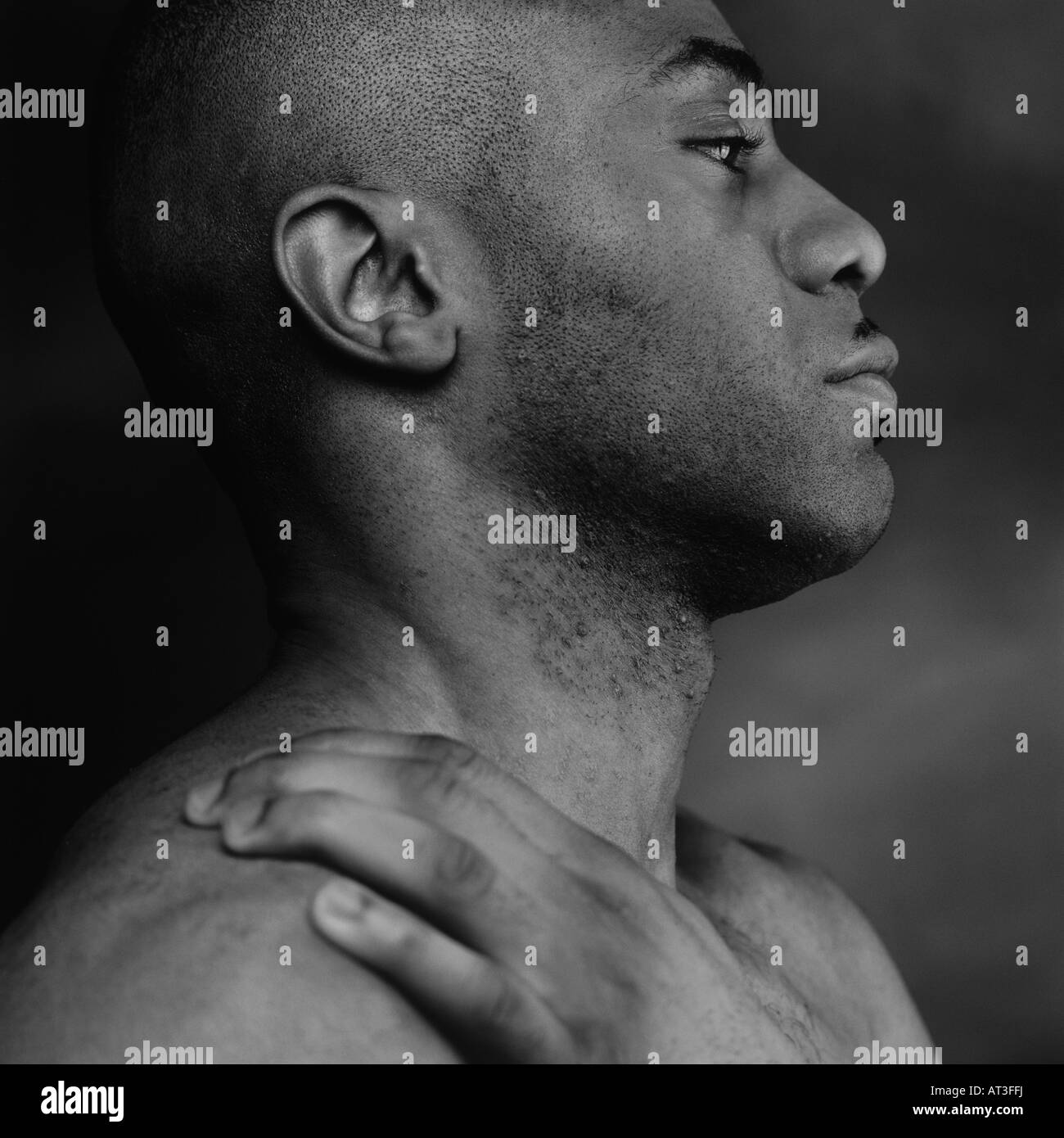 Shoulder muscles man Black and White Stock Photos & Images - Alamy