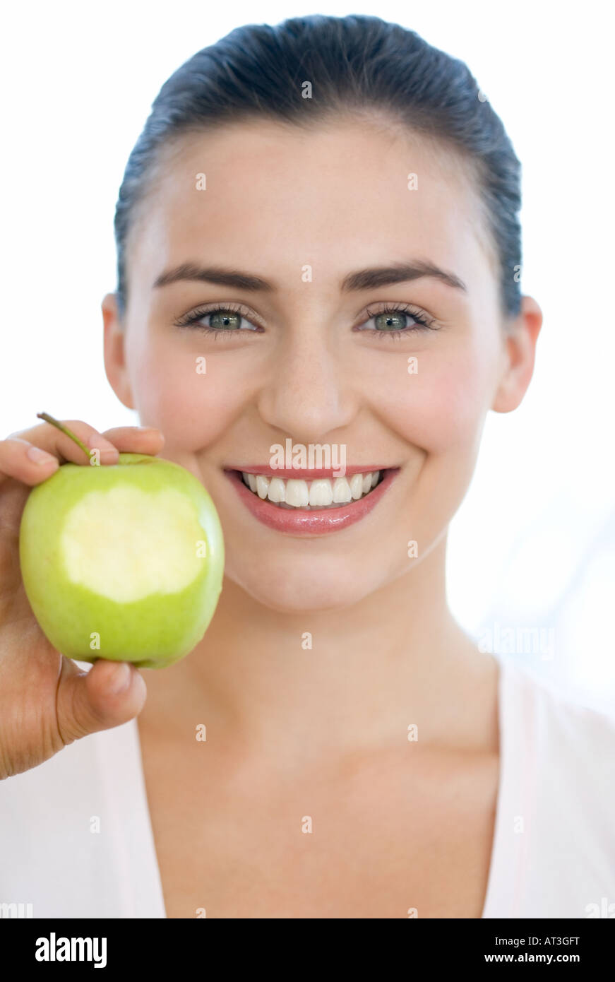 Apple with a bite taken out hi-res stock photography and images - Alamy