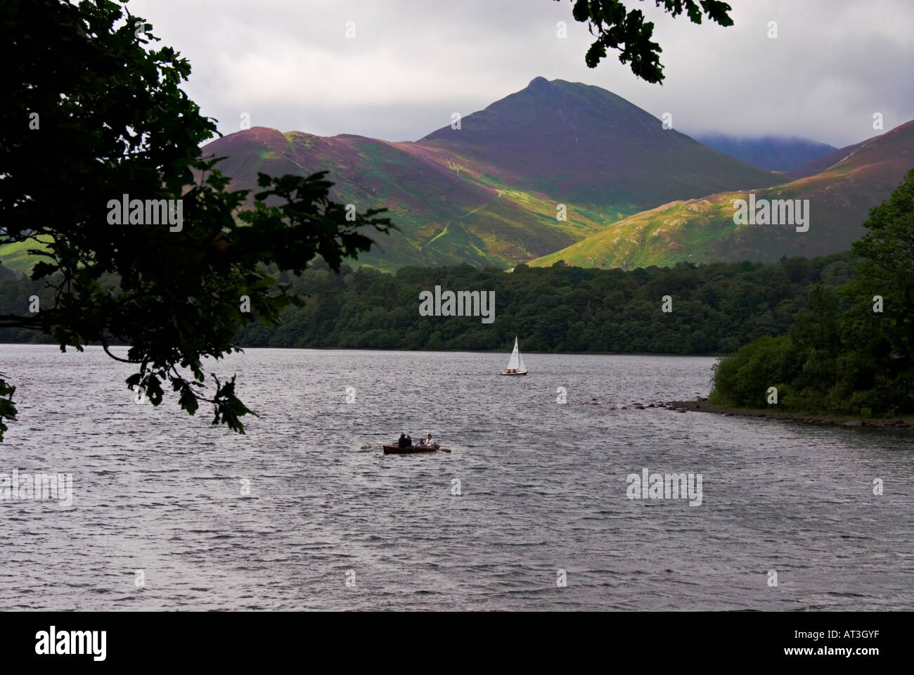 Boating on Derwent Water Lake District National Park Stock Photo - Alamy