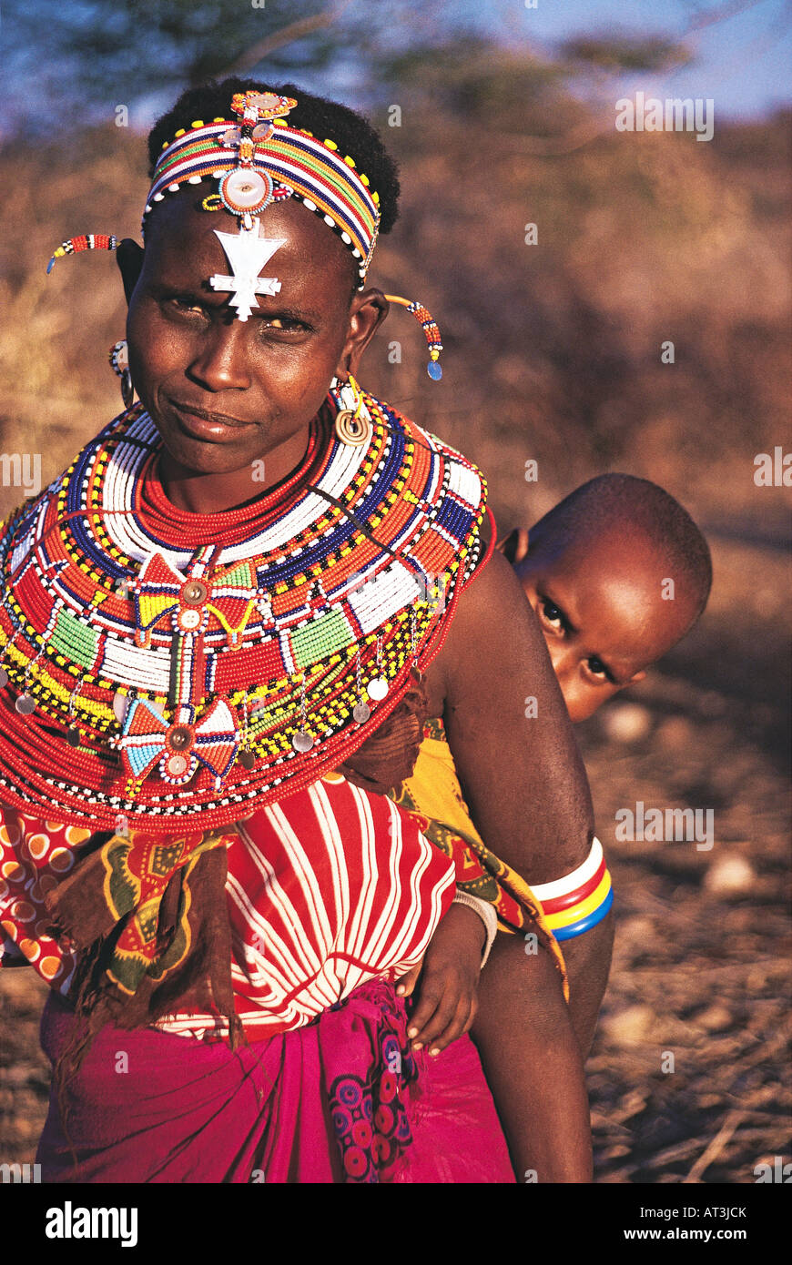 Young woman at a samburu village hi-res stock photography and images ...