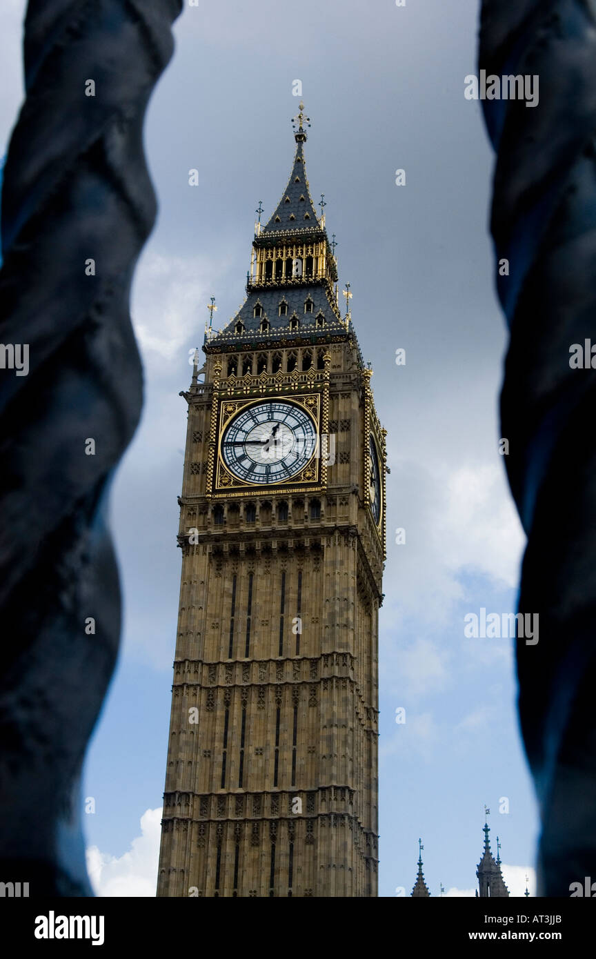 Big Ben through the gate Stock Photo - Alamy