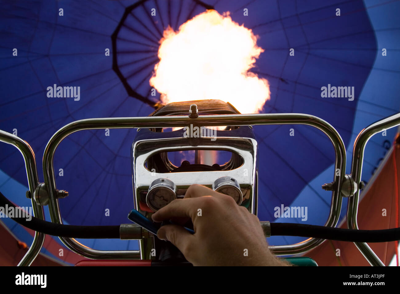 flame in hot air balloon Stock Photo - Alamy