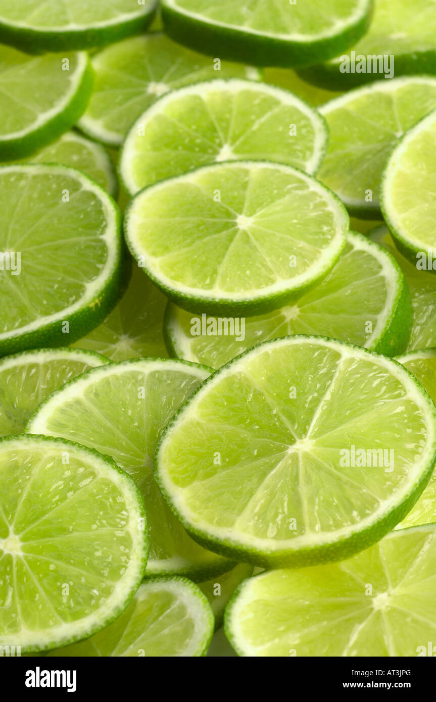 Slices of lime Stock Photo - Alamy
