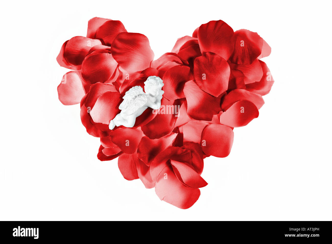 Red heart made rose Cut Out Stock Images & Pictures - Alamy