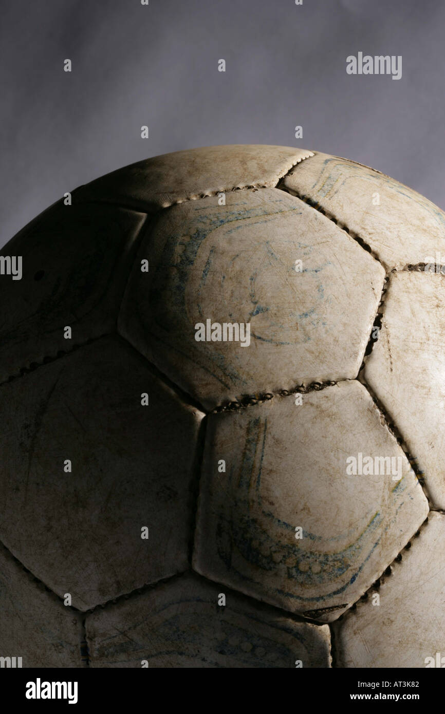 Used soccer ball Stock Photo - Alamy